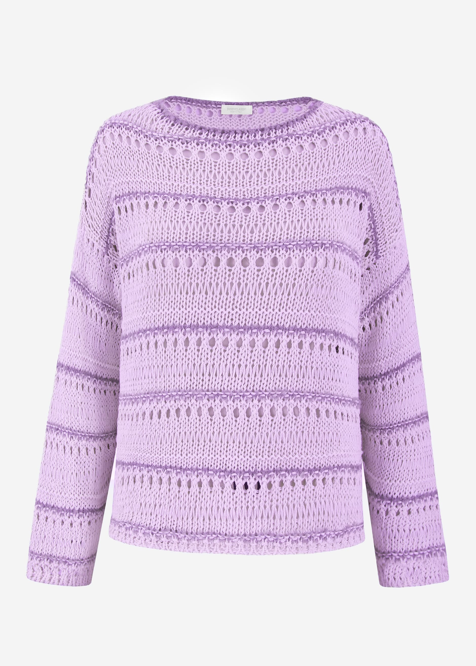Sweater with openwork pattern - purple-violet – SASSYCLASSY