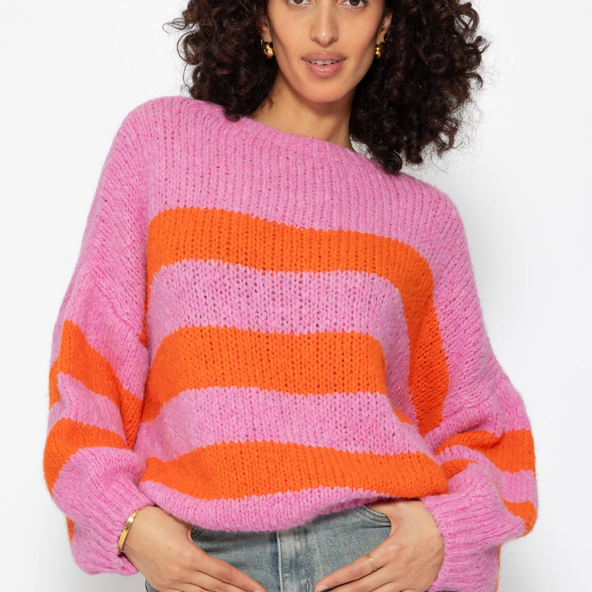 Gestreifter Pullover - pink-orange – SASSYCLASSY
