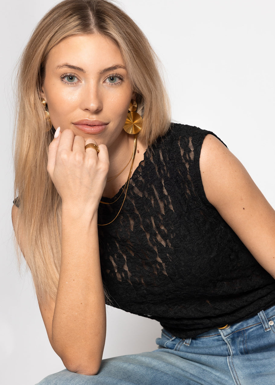 Spitzen-Top - schwarz – SASSYCLASSY